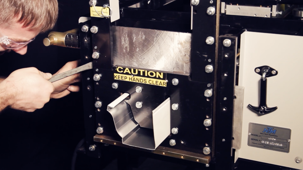 Shear Adjustment: NTM MACH II™ 5"/6" Combo Gutter Machine