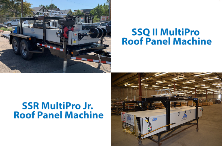 Portable Roof Panel Machines: New Tech Machinery SSQ II vs. SSR