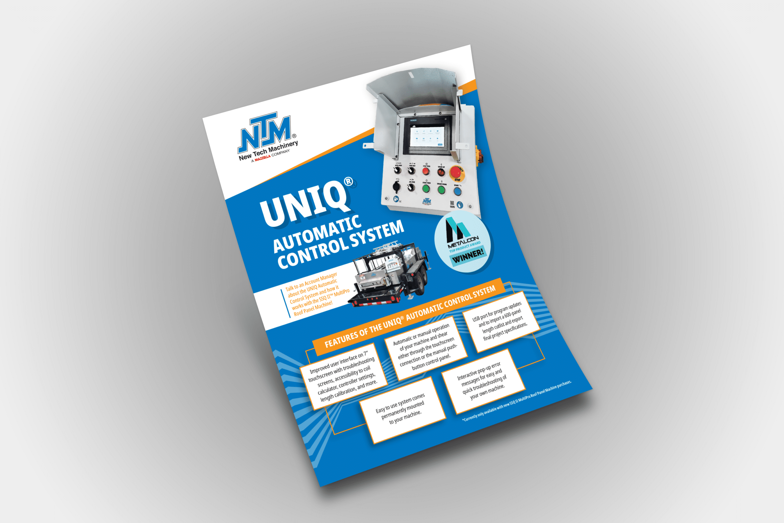 UNIQ® Control System Flyer - New Tech Machinery