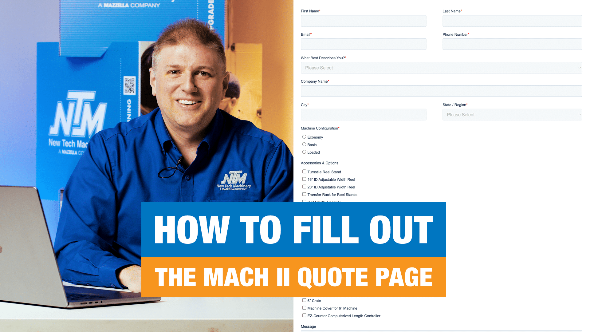 How To Fill Out The MACH II™ Quote Page