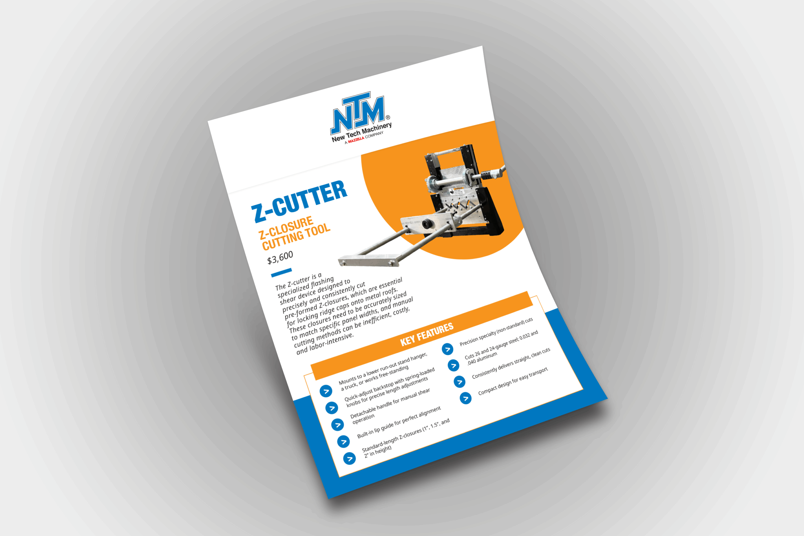 Z-Cutter Flyer - New Tech Machinery