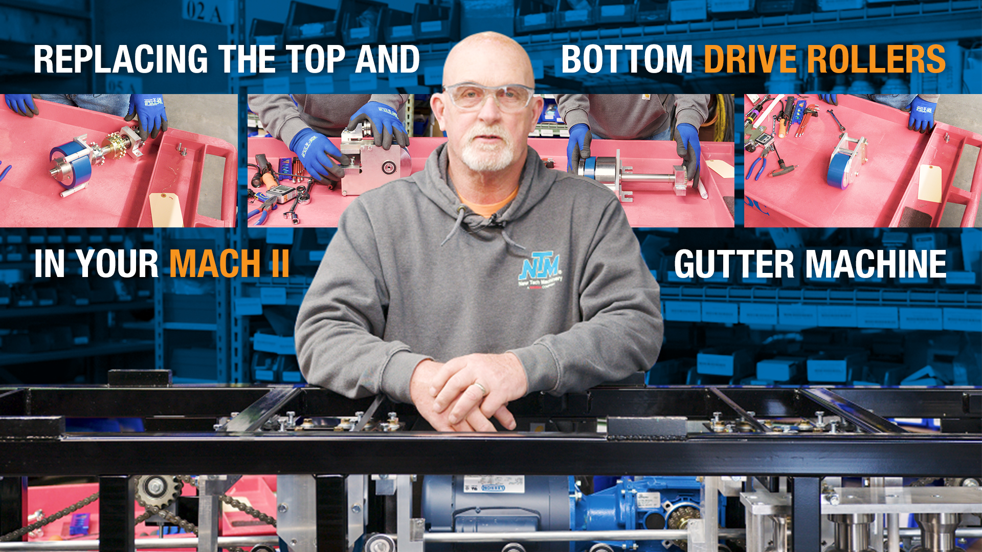 How to Replace Top and Bottom Drive Rollers on the NTM MACH II Gutter ...